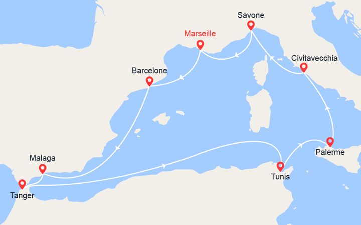 Croisière Espagne Maroc Tunisie Sicile Italie 12 Jours Costa