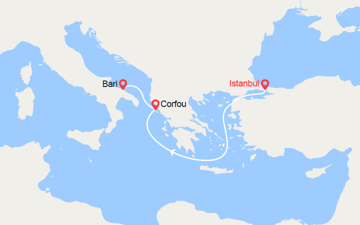 Croisière Turquie, Grèce : De Istanbul à Bari - 4 jours, (MSC Croisières)